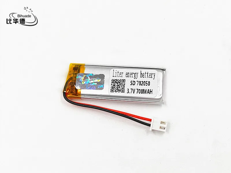 Xhr-2p 2.54 3.7v Polymer Lithium Battery 702050 700mah Driving Recorder ...
