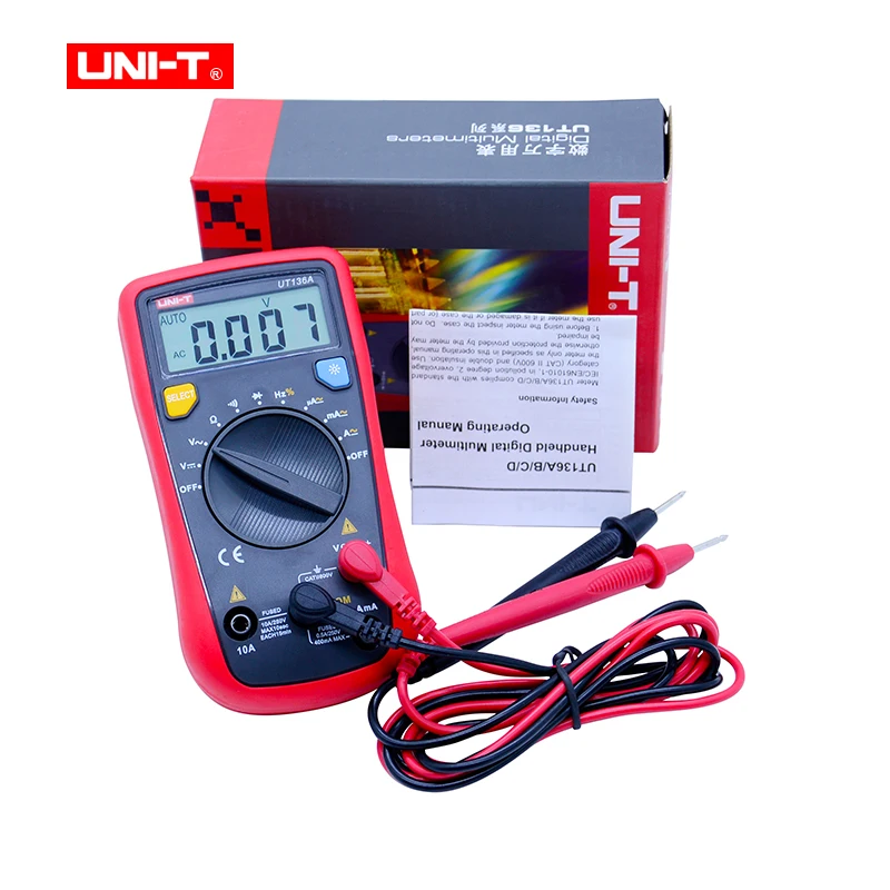 UNI-T UT136A/UT136B/UT136C/UT136D мини ручной мультиметр AC/DC ...