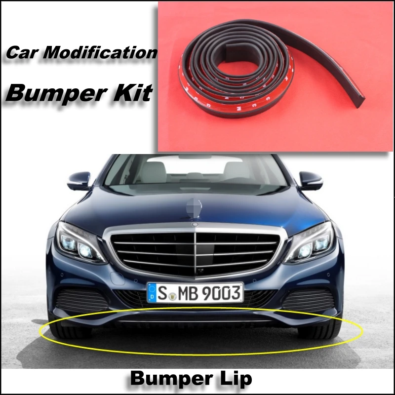 Bumper Lip For Mercedes Benz C C63 MB W202 Front Spoiler Skirt / Bumper ...