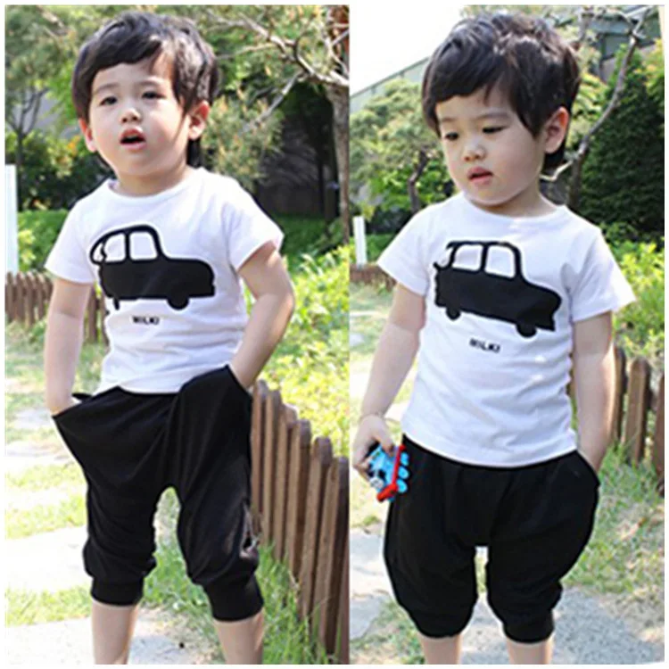 2016 explosion models male and female baby clothing car pattern cotton ...
