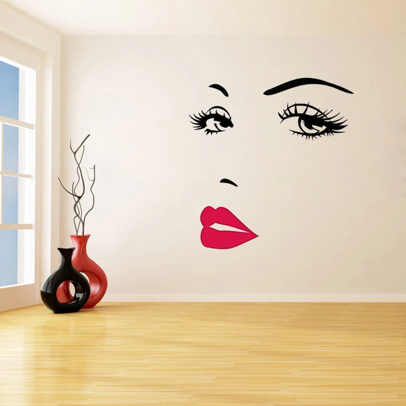 Beautiful Woman Removable Wall Stickers for Living Room Home Decor ...