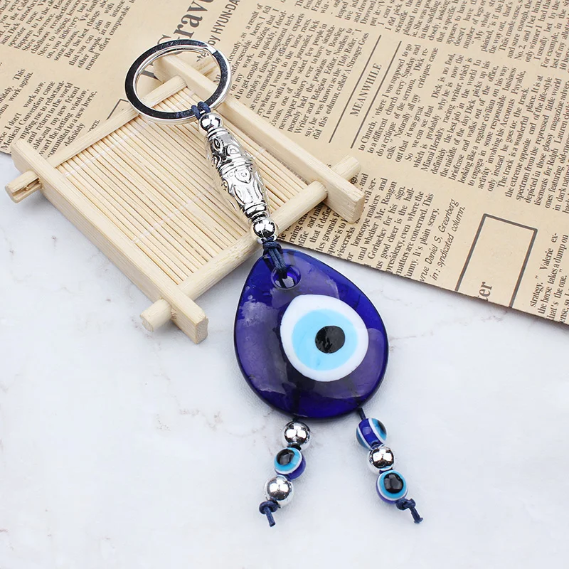 evil-eye-braided-tassel-keyring-colorful-string-eyes-keychains-for ...