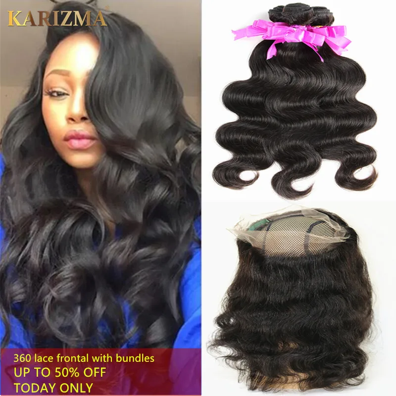 360 Lace Frontal With Bundle 10A BodyWave Weave 360 Lace Frontal ...