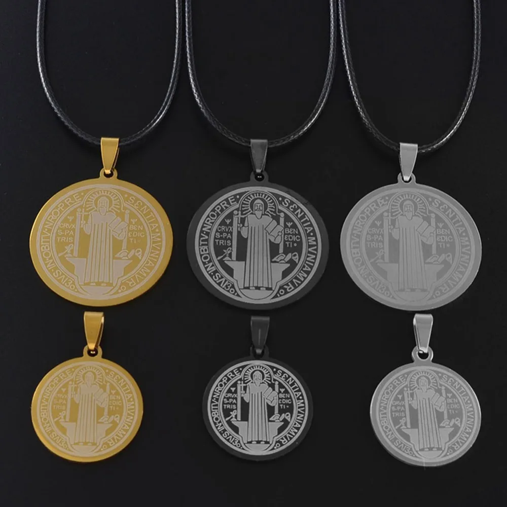 Anniyo-Medalla-del-Santo-santo-de-San-Benito-insignia-de-cadena ...