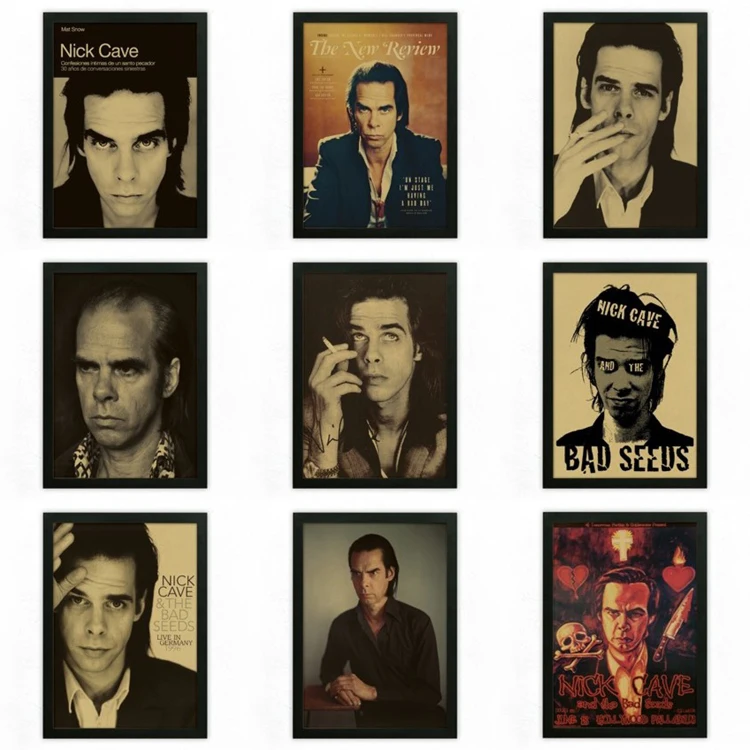 Nick Cave Vintage Retro rock band music Guitar Matte Kraft Paper ...