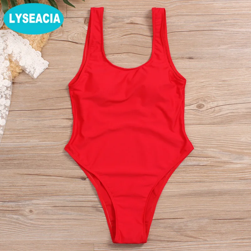 Lyseacia Womens Swimsuits 2018 Sexy High Cut Bodysuits Push Up Bathing