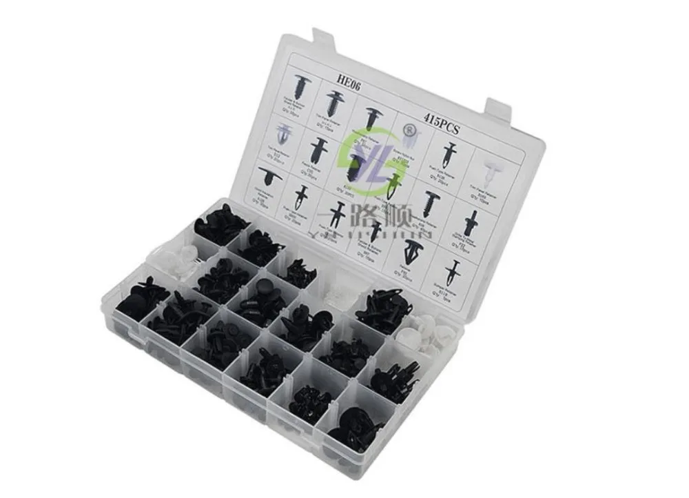 415Pcs/set Car Auto Push Pin Rivet Trim For KIA RIO Ford Focus Hyundai ...