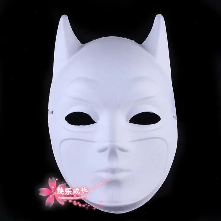 Environmental Paper Pulp Blank White Batman Masks For Masquerade Full ...