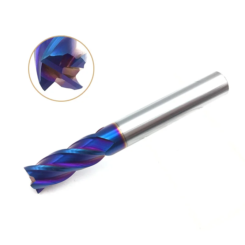 10mm End Mill HRC65 4Flute D10*25*D10*75mm*4T Solid Carbide Fat End ...
