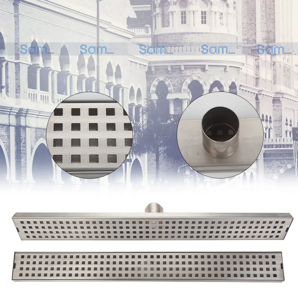 24 inch Rectangle linear shower drain Strainer Stainless Steel Floor ...