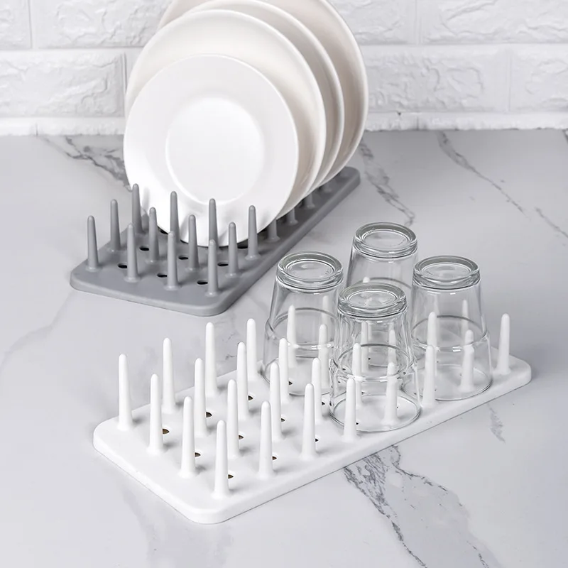 Kitchen Racks White Plastic Dish Lid Holder Kitchen Supplies Storage ...