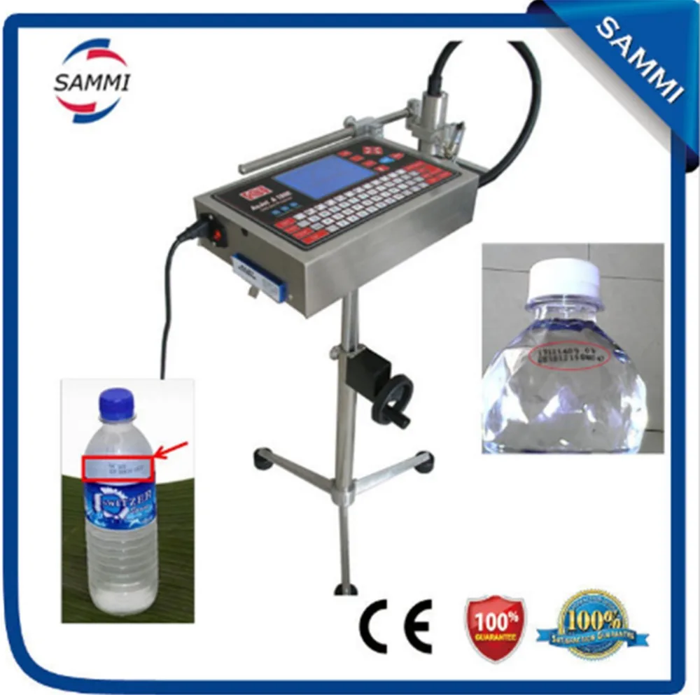 A180F automatic inkjet printer printing date on mineral water bottle ...