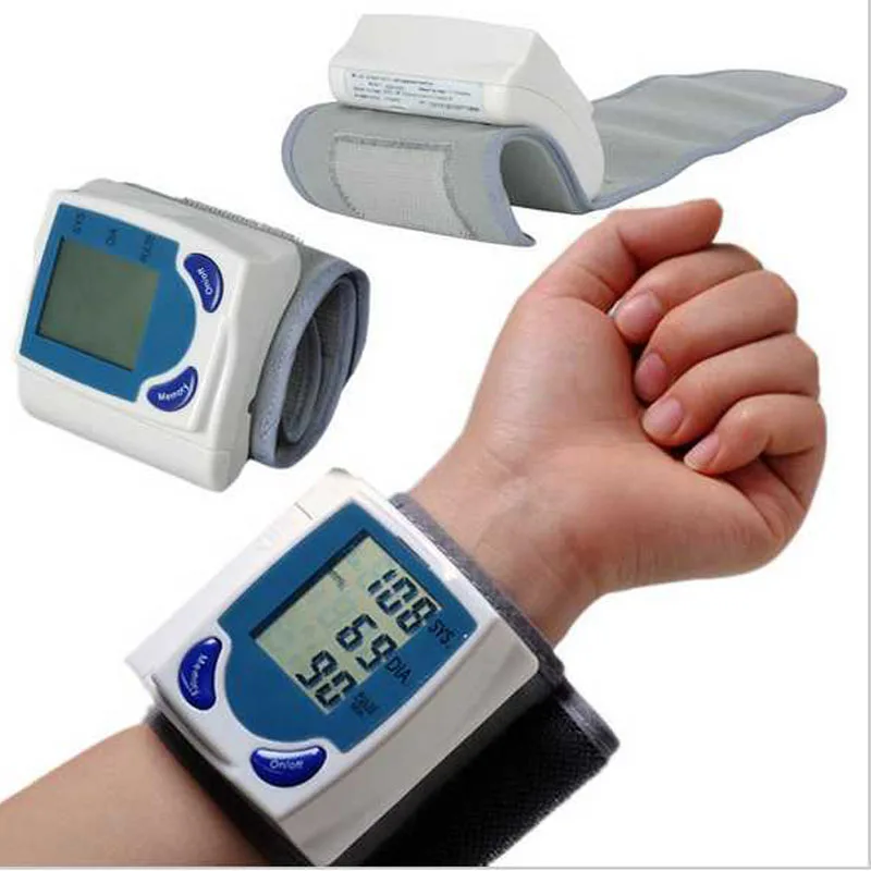 portable blood pressure monitor smart Automatic LCD Digital Wrist ...