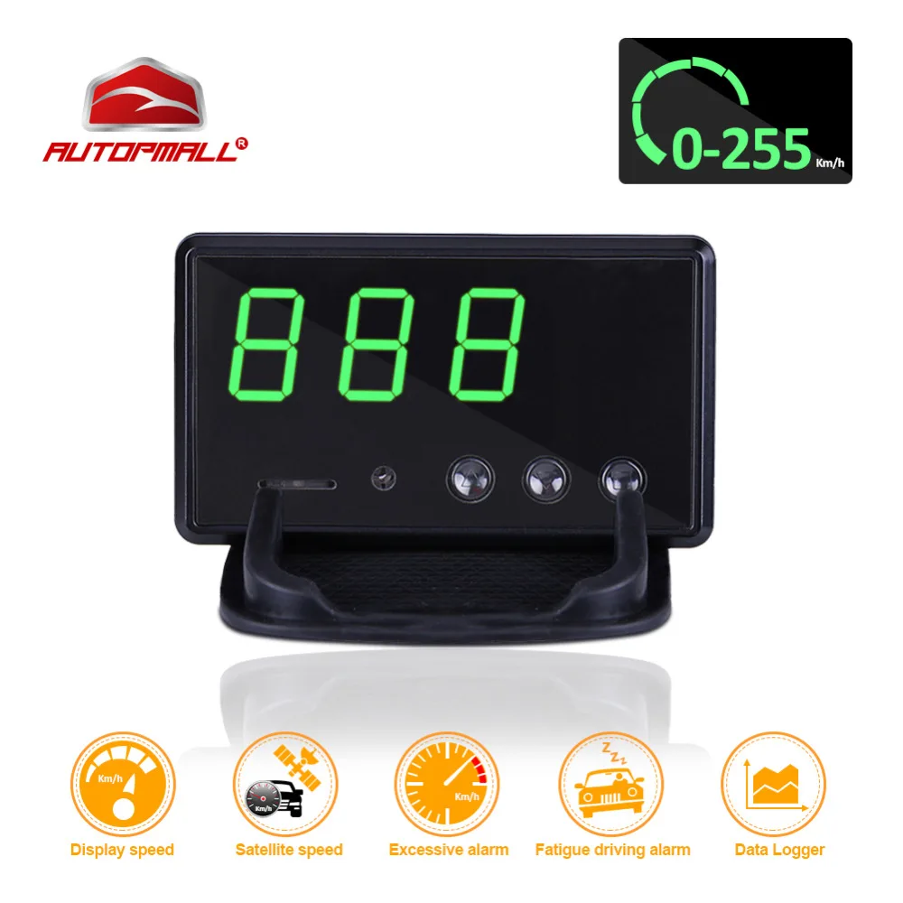 GPS HUD Speedometer GPS Logger C61 Vehicle Car HUD Head Up Display KM/h ...