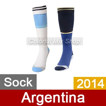 Free Shipping Argentina Soccer Socks World Cup 2014 Top Thai Quality ...