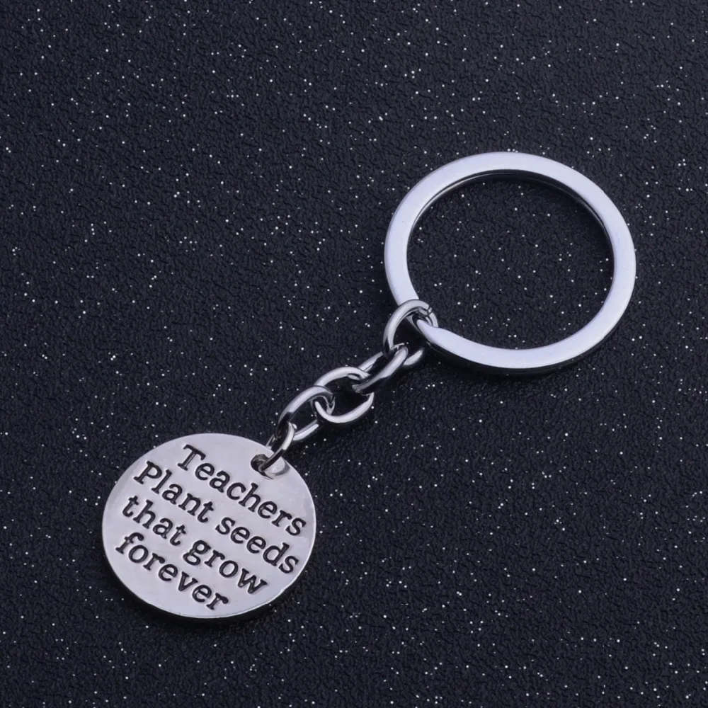 Teachers Keyring Plant Seeds That Grow Forever Charm Key Ring Teachers ...