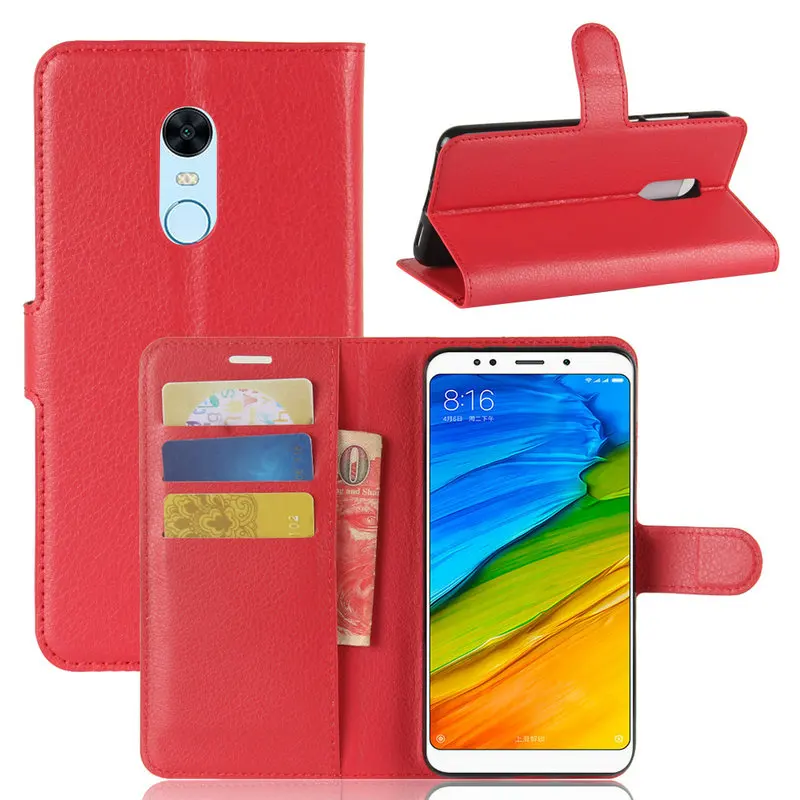 Luxury Flip Leather Case cover for Xiaomi Redmi 5 Plus Redmi 5 16GB ...