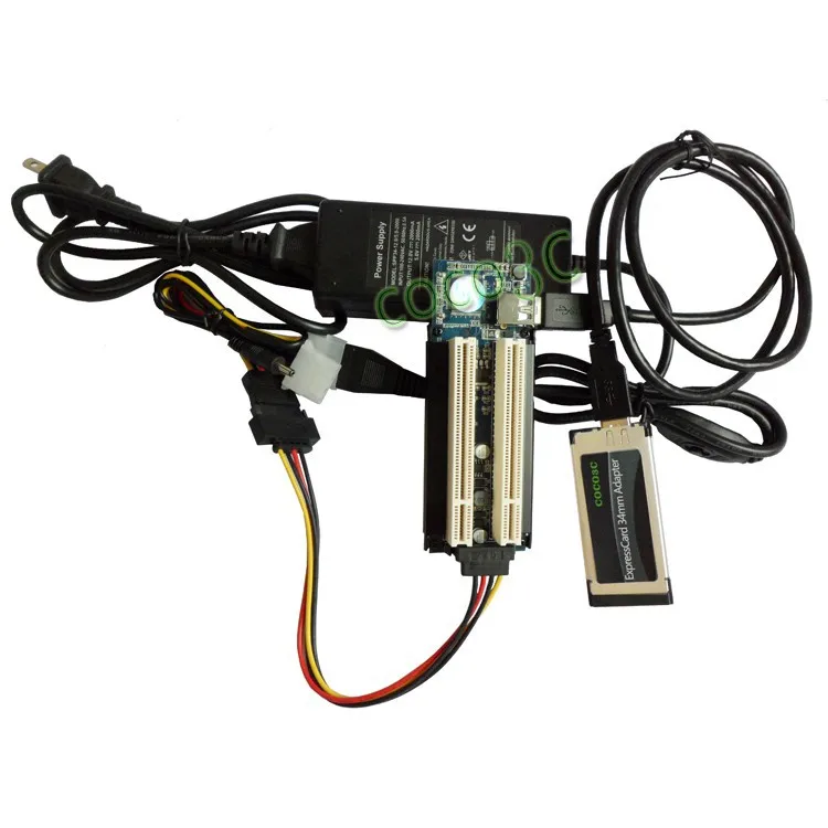 Laptop Expresscard 34 To 2 PCI 32bit slots adapter Express Card Riser ...