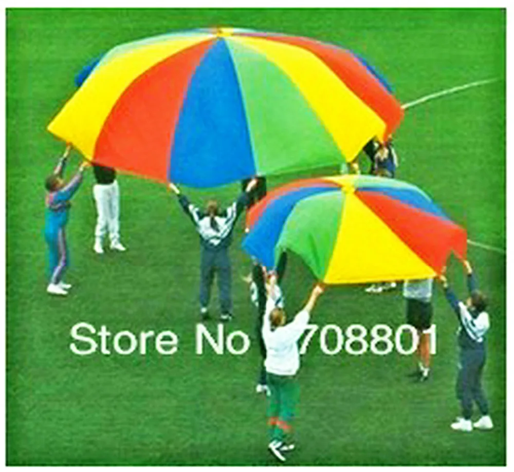 야외 무지개 우산 낙하산 장난감 점프 색 Ballute 놀이 어린이용, 7M/8M/9M/10M|rainbow umbrella ...