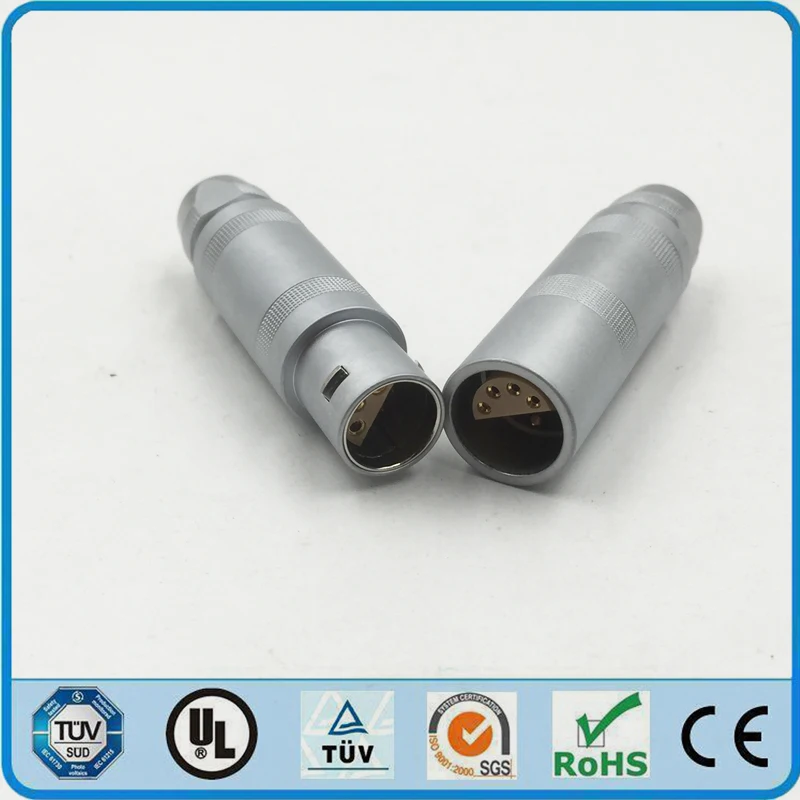 LEMO Connector 2S 1 2 4 6 7 8 10 Pin FFA PCA Half Moon Circular Metal ...