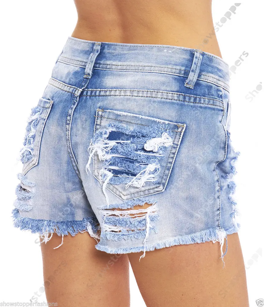 2018 Woman Fashion Cool Ripped Jeans Shorts Short Jeans Spring Summer ...