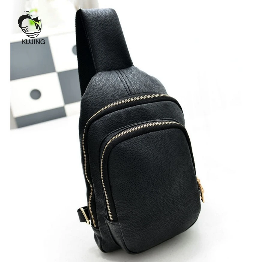 KUJING Male Bag High Quality Black PU Men's Shoulder Messenger Bag Hot ...