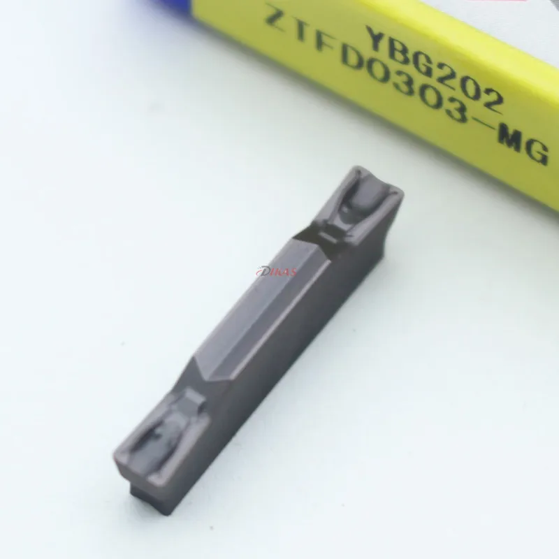 Insertos de carburo de ranurado ZTFD0303 MG YBG202, herramienta de ...