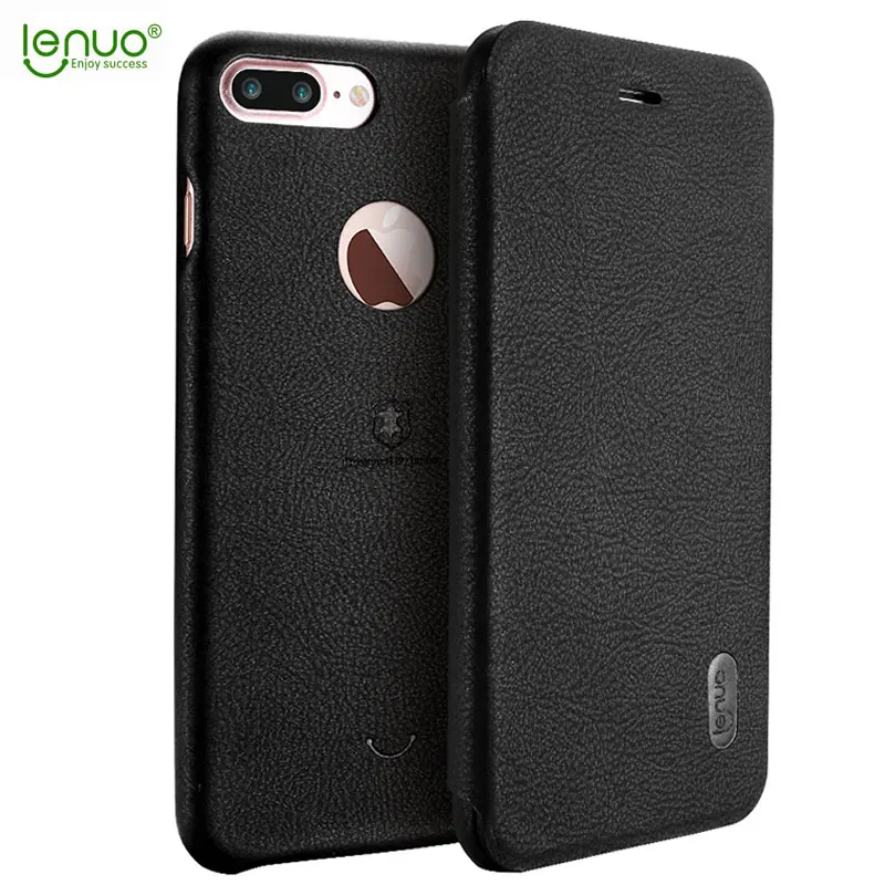 Lenuo cover for iphone 7 plus Leather case Ultra thin PU Back Cover ...