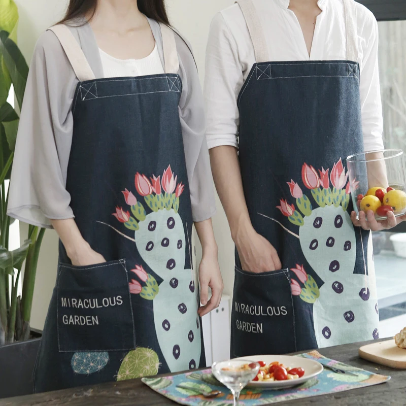 Sleeveless Apron Cloth Waist Cleaning Baking Kitchen Anti oil Coffee ...