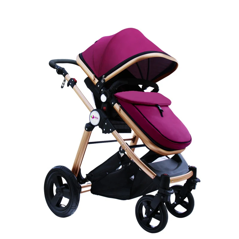High landscape newborn baby stroller can sit high end two way shock ...