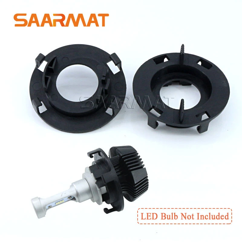 2pcs H7 For Led Bulbs Headlight Holder Conversion Light Adapter Lamp ...