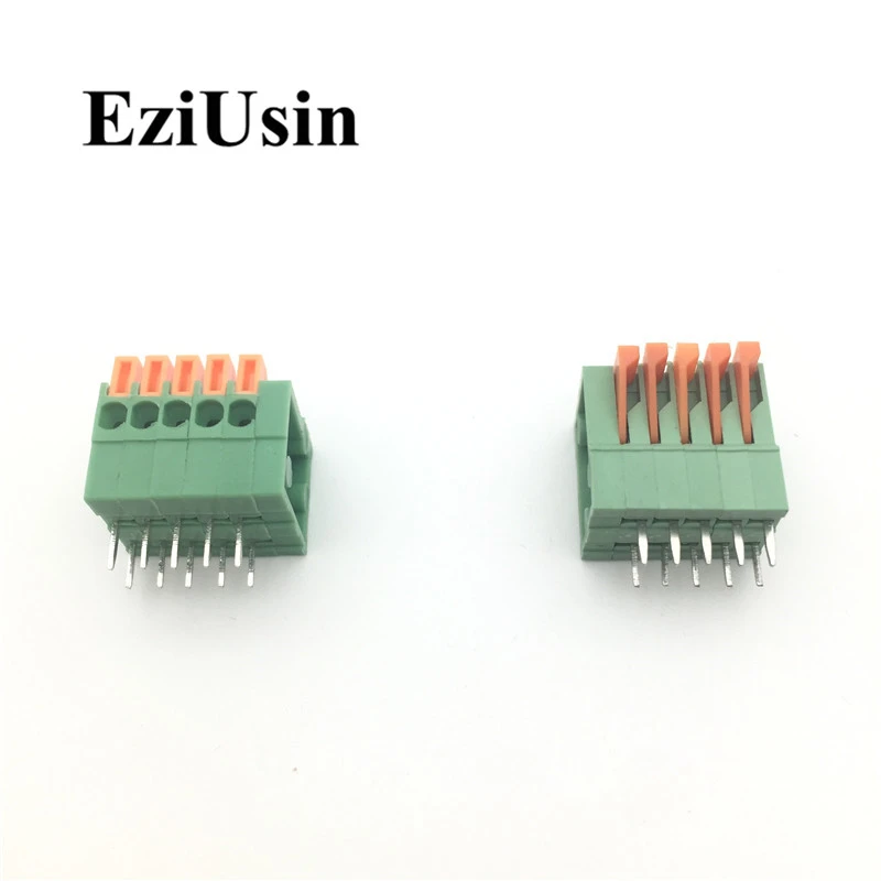 50pcs Cy/dg/kf141v 141r 2.54mm Pcb Mounted Screw Spring Terminal Block ...