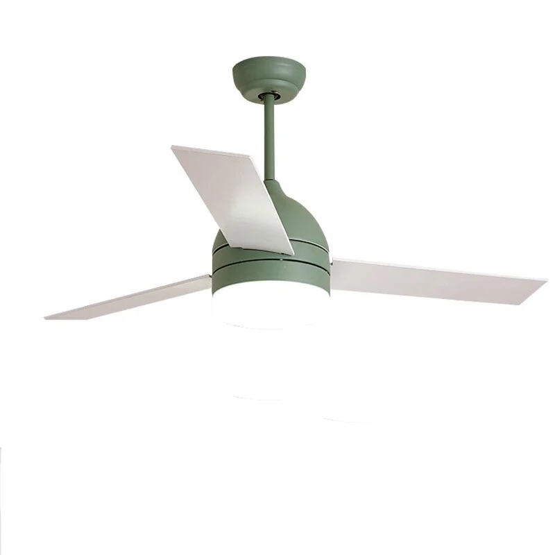 Modern Simple Pendant Light With Fans Green White Fan Leaf Restaurant ...
