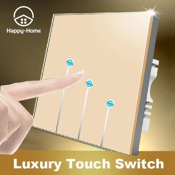 Aliexpress.com : Buy Gold Tempered Glass Touch Switch/Touch Light ...