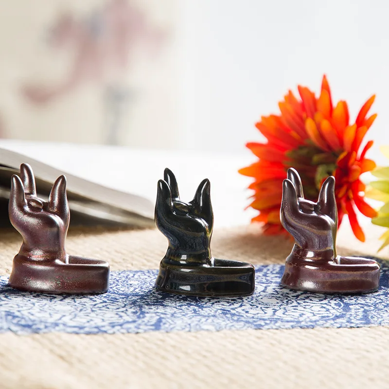 2 Colors Small Hand Cone Incense Burner Smoke Back Flow Mini Bullet ...
