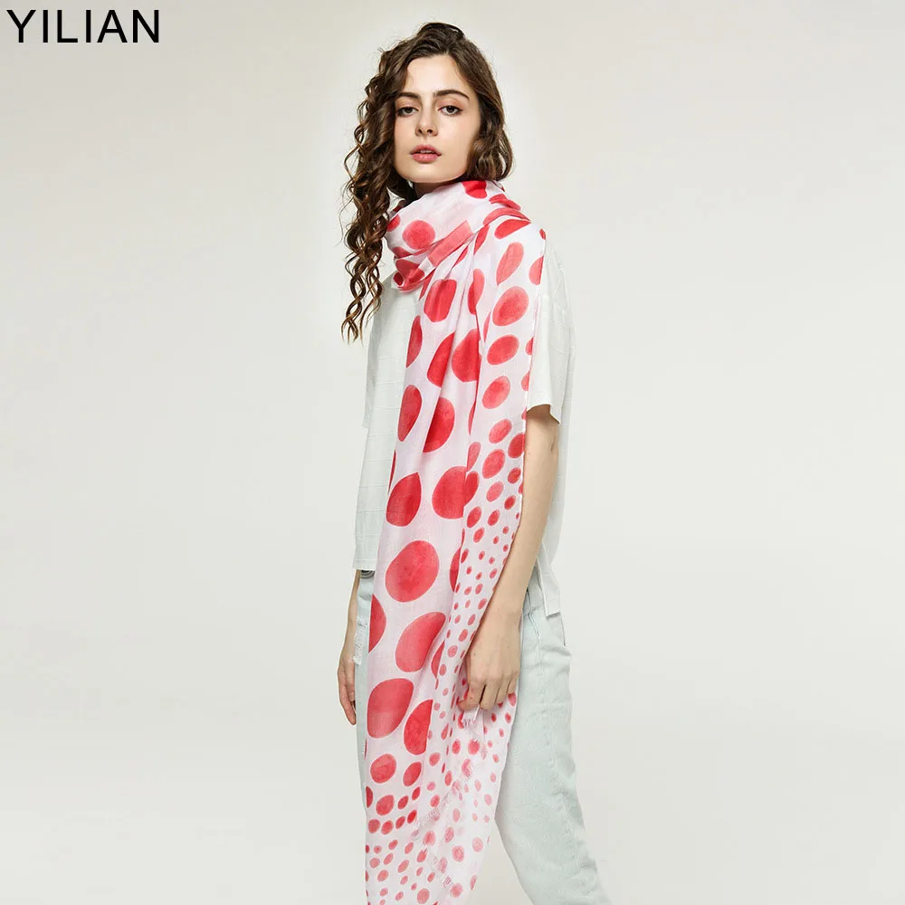 YILIAN Brand New Street Style Gradient Dot Scarf Women Fashion Soft ...