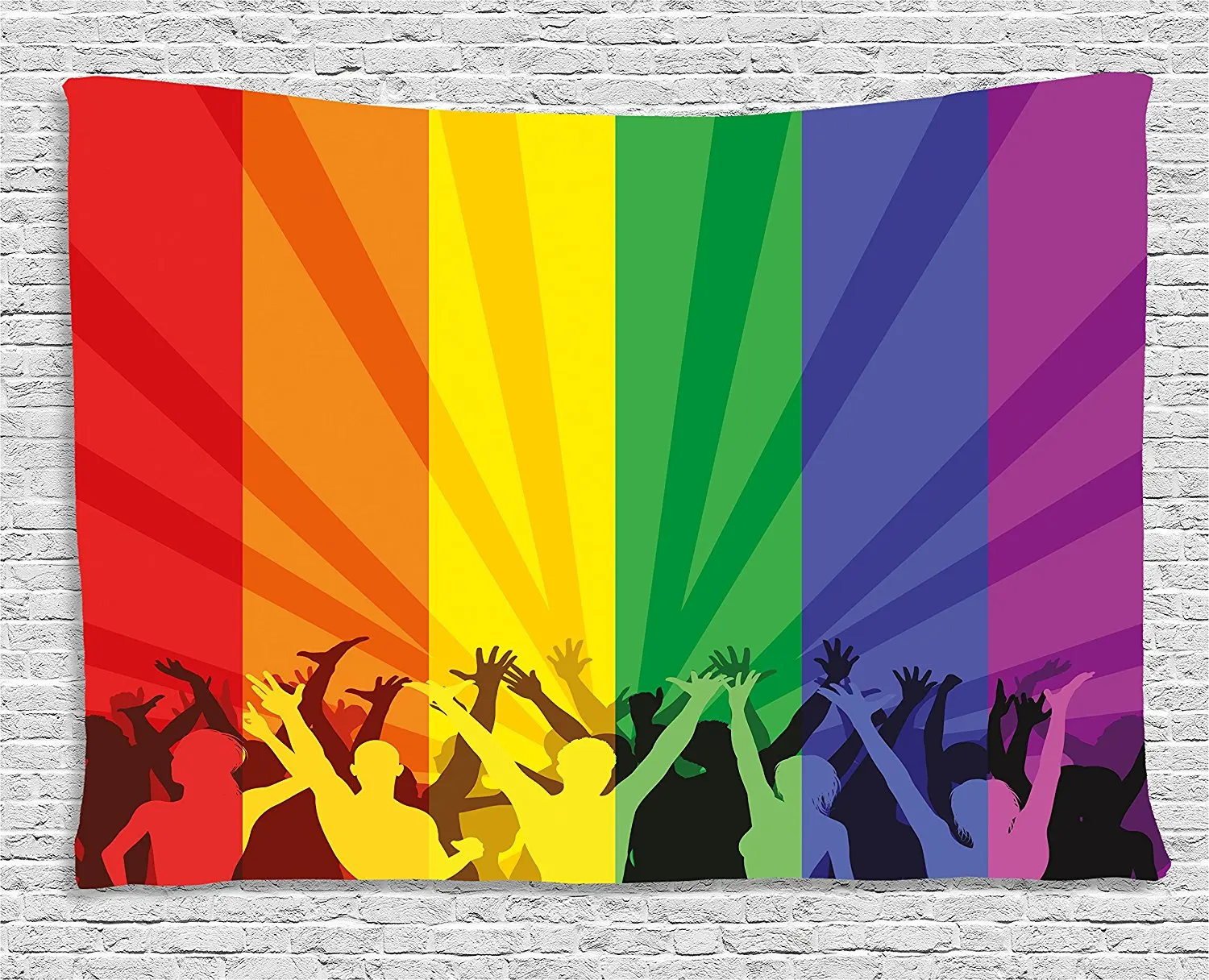 Pride Decorations Tapestry People Celebrating International Day For