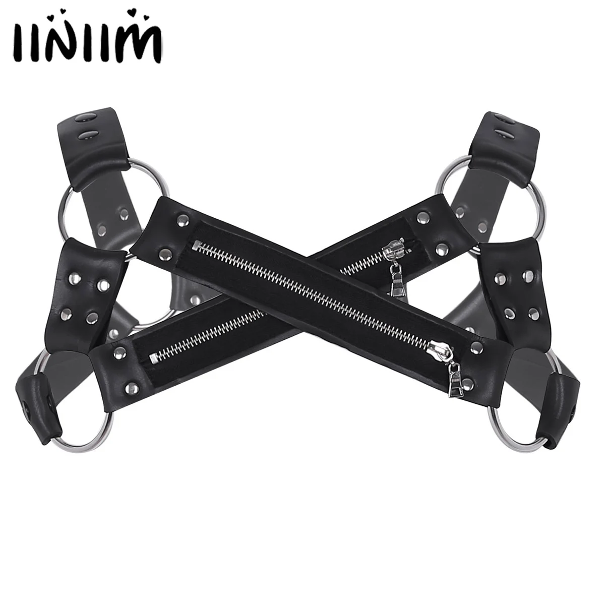 Iiniim Faux Leather Harness Mens Bondage Shoulder Body Chest Harness iiniim-faux-leather-harness-mens-bondage-shoulder-body-chest-harness