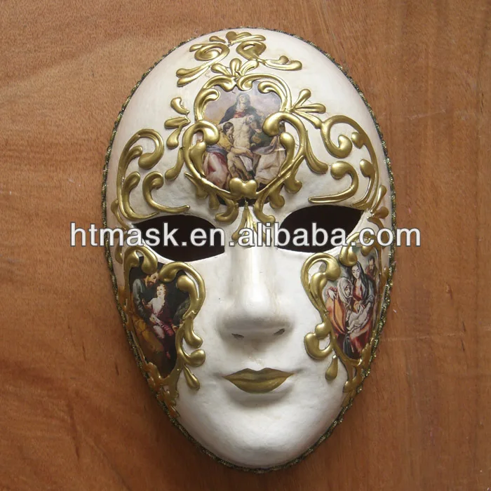 Full Face Venice Masks With Beautiful Western Art Paint Pictures On The ...