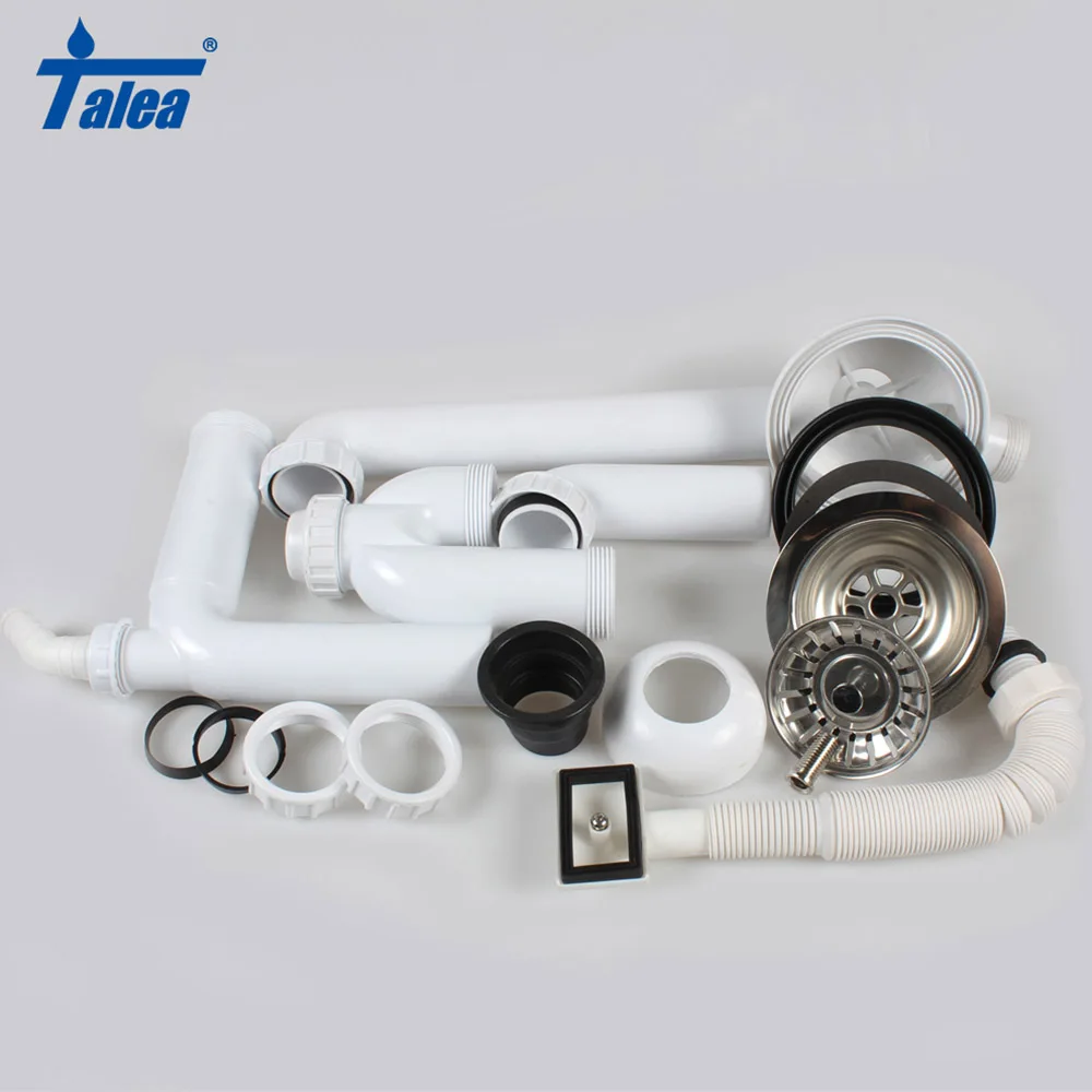 Talea 114&110mm Kitchen Sink strainer Basket Drain Set with Drain Pipes ...
