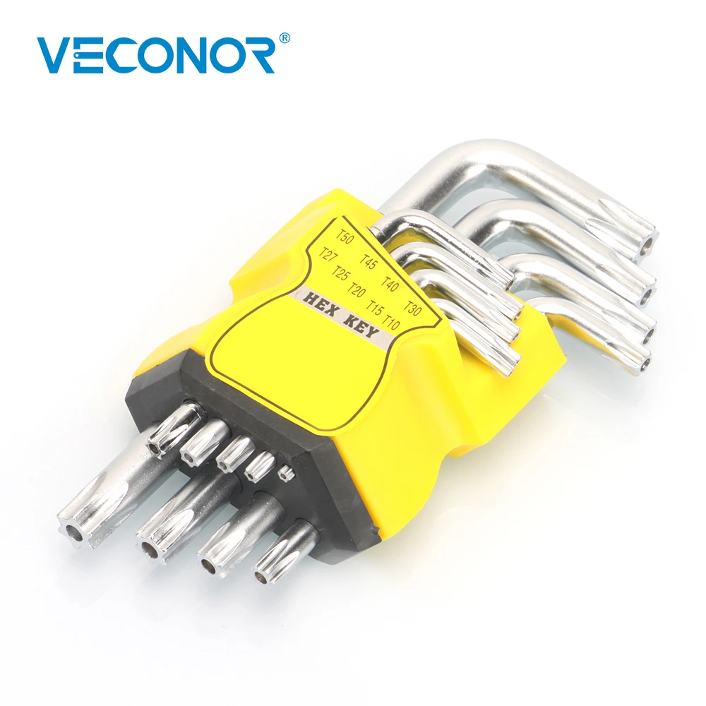 9Pcs Set durevole metrico braccio corto Torx cromo vanadio chiave ...
