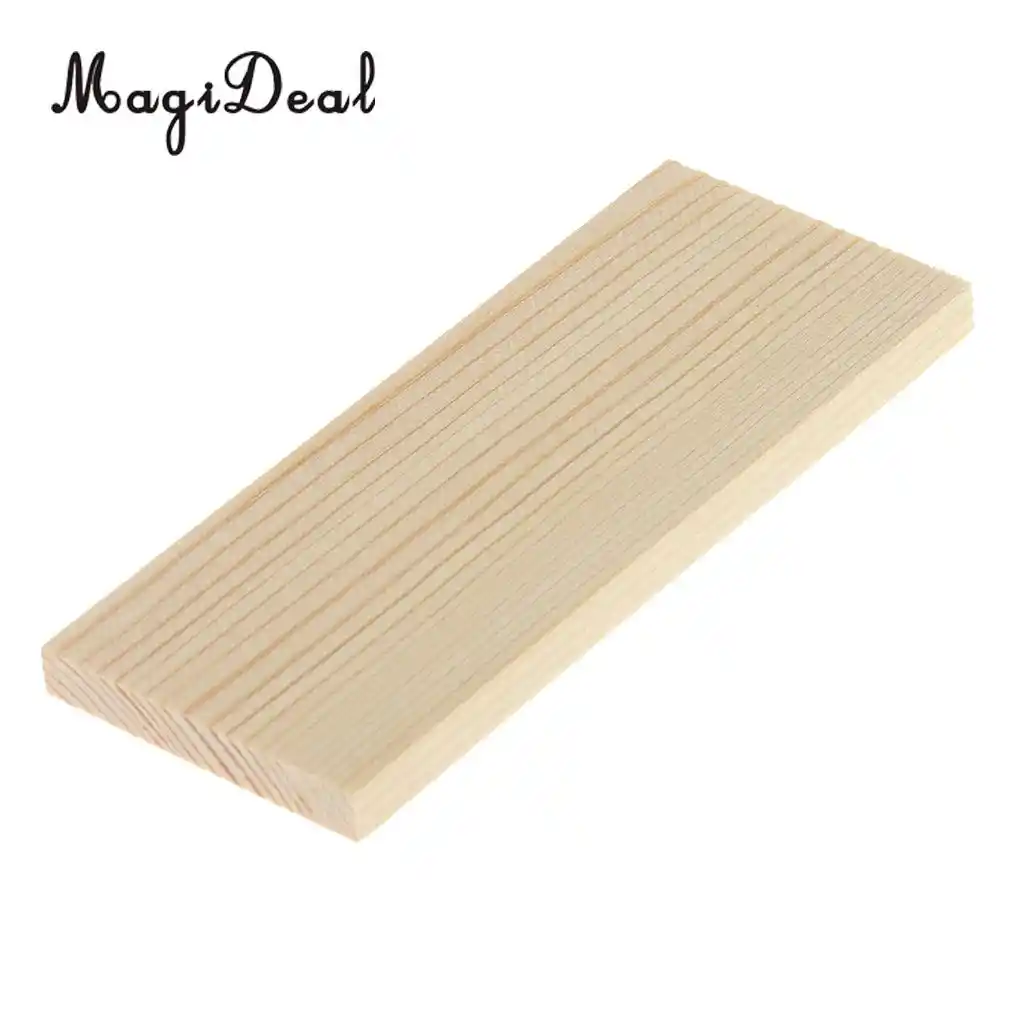 10 Pieces Blank Natural Pine Wood Rectangle Boards Panel Wooden Pieces ...