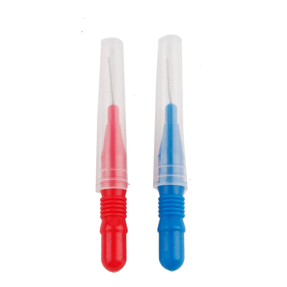 50 pcs/pack Push-Pull Interdental Brush 0.5mm Gum Interdental Brush ...