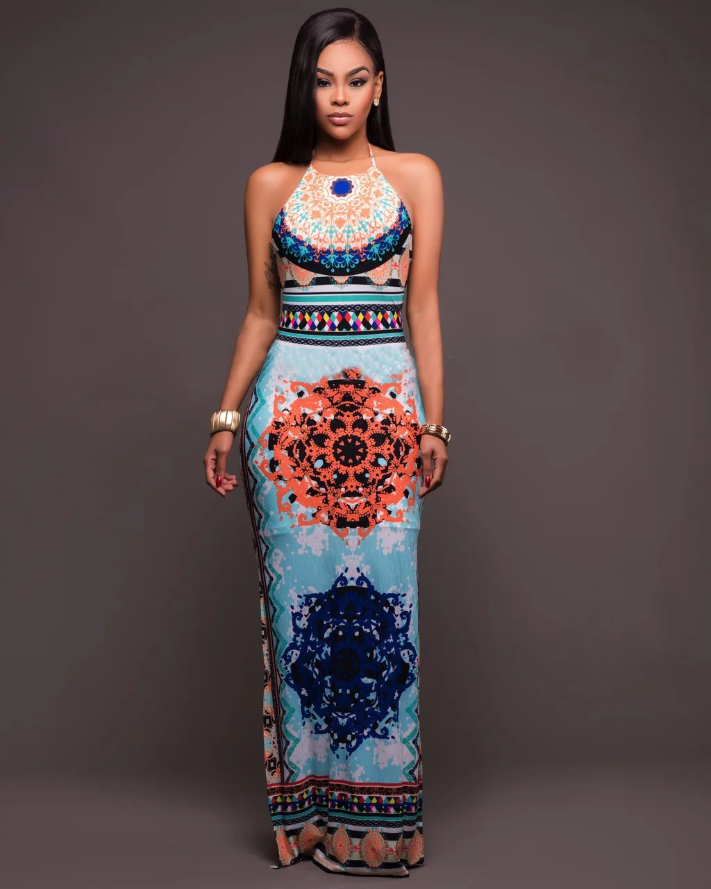 2017 Special Offer Women Dress Robe New Personality Vantage Dress Side ...