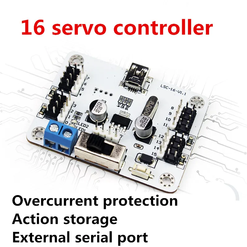 16-channel-servo-control-board-robot-arm-control-for-DIY-robots-remote ...