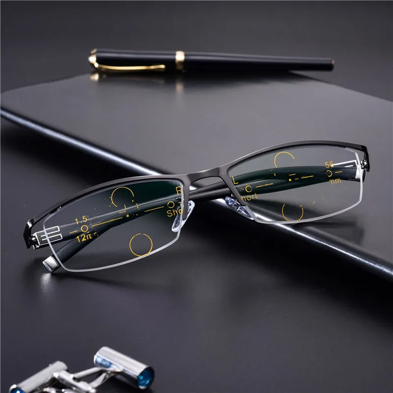 2019 fashion Multi focu Reading Glasses Men Progressive Multifocal ...