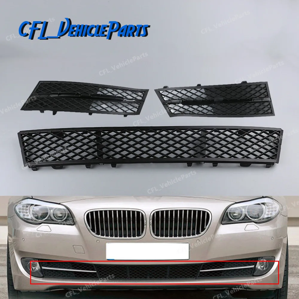 3Pcs Front Lower Bumper Grille Cover Set 51117200699 51117200700 ...