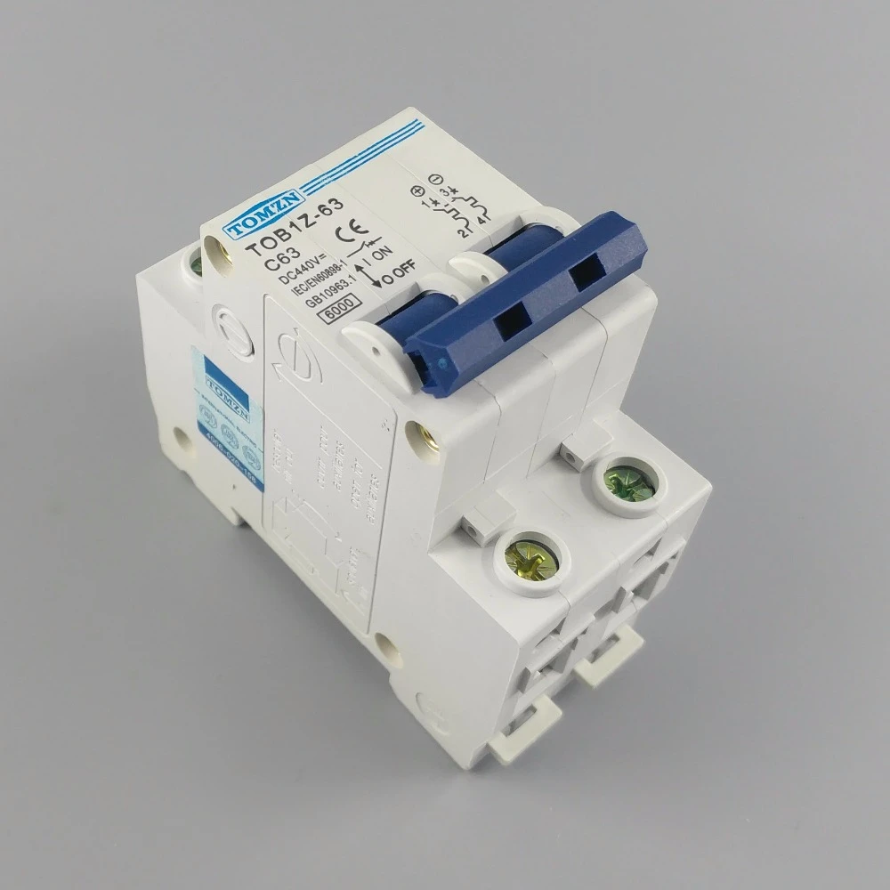 2P 63A DC 440V Circuit breaker MCB C curve|mcb rating|mcb mccbmcb mini ...