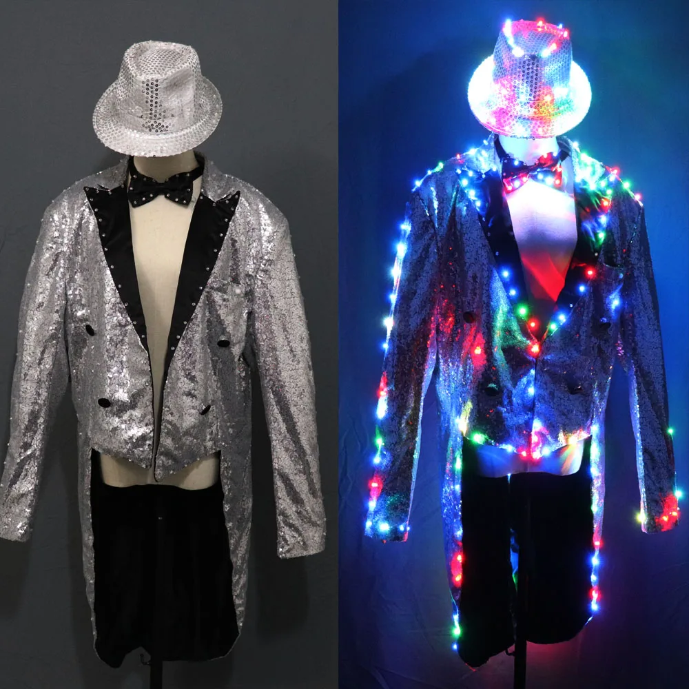 Fashion-Swallowtail-LED-Tuxedo-Luminous-Costumes-Glowing-vestidos-LED ...
