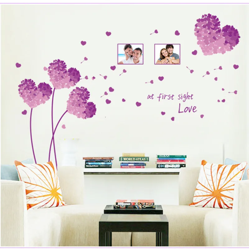 Wall Sticker Frames Photos | Love Heart Photo Wall Stickers - 5 Love ...